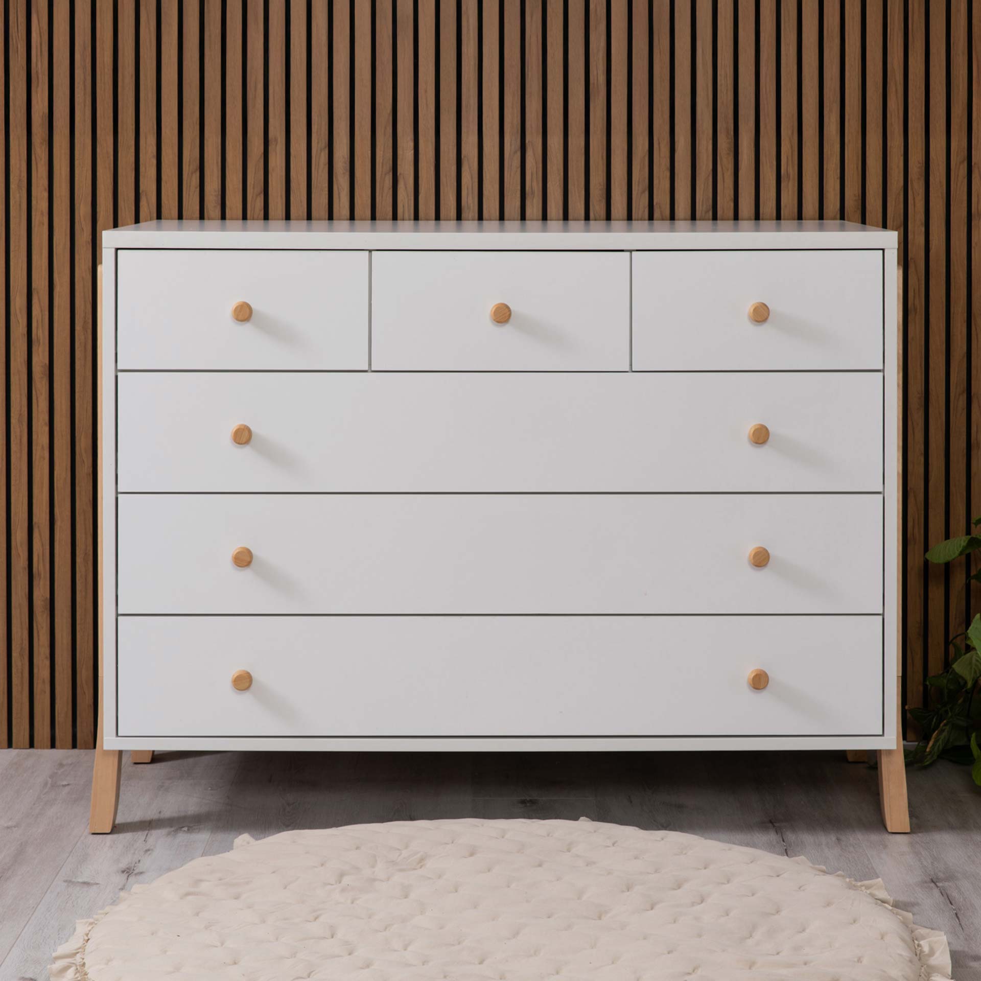 שידה אדל 1.2 טריקה שקטה לבן + טבעי – Shilav