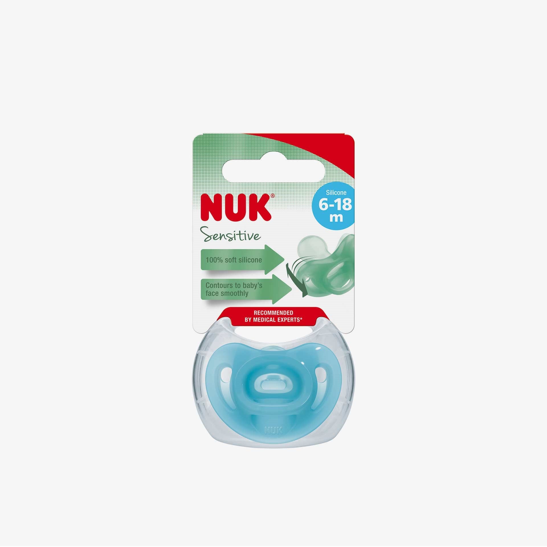 מוצץ סיליקון סנסטיב 6-18 כחול – Shilav