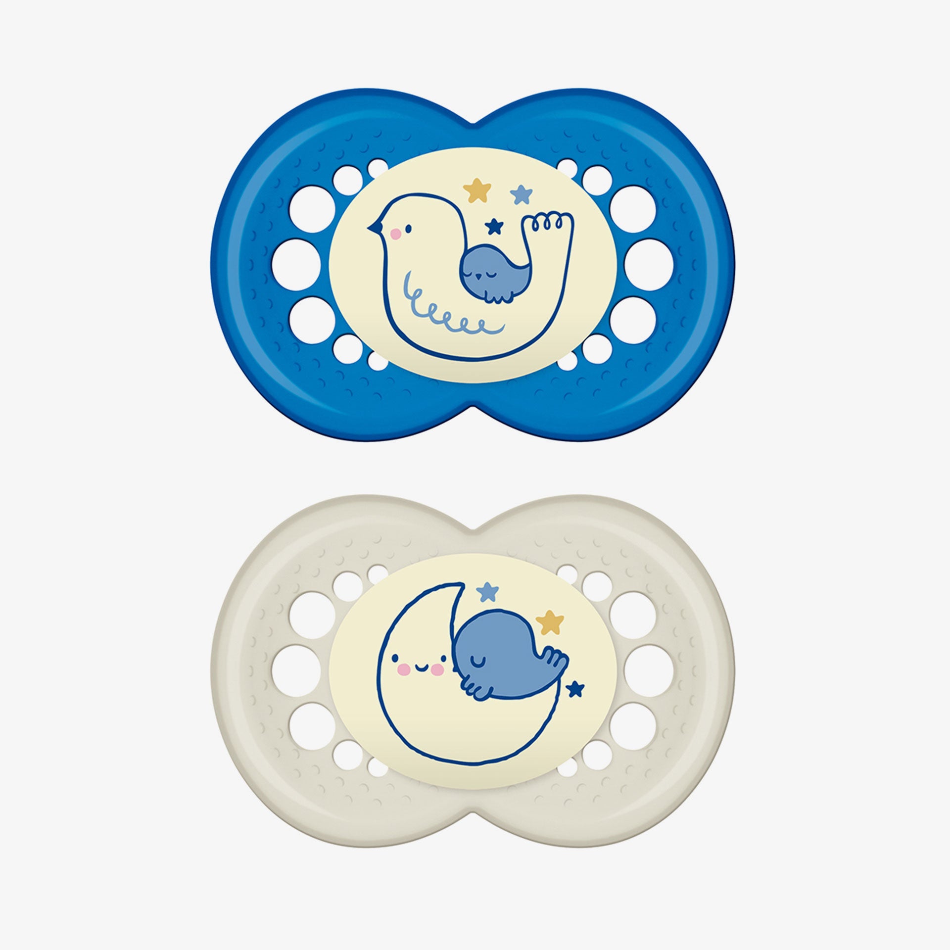 זוג מוצצים לטקס 6+ תכלת – Shilav