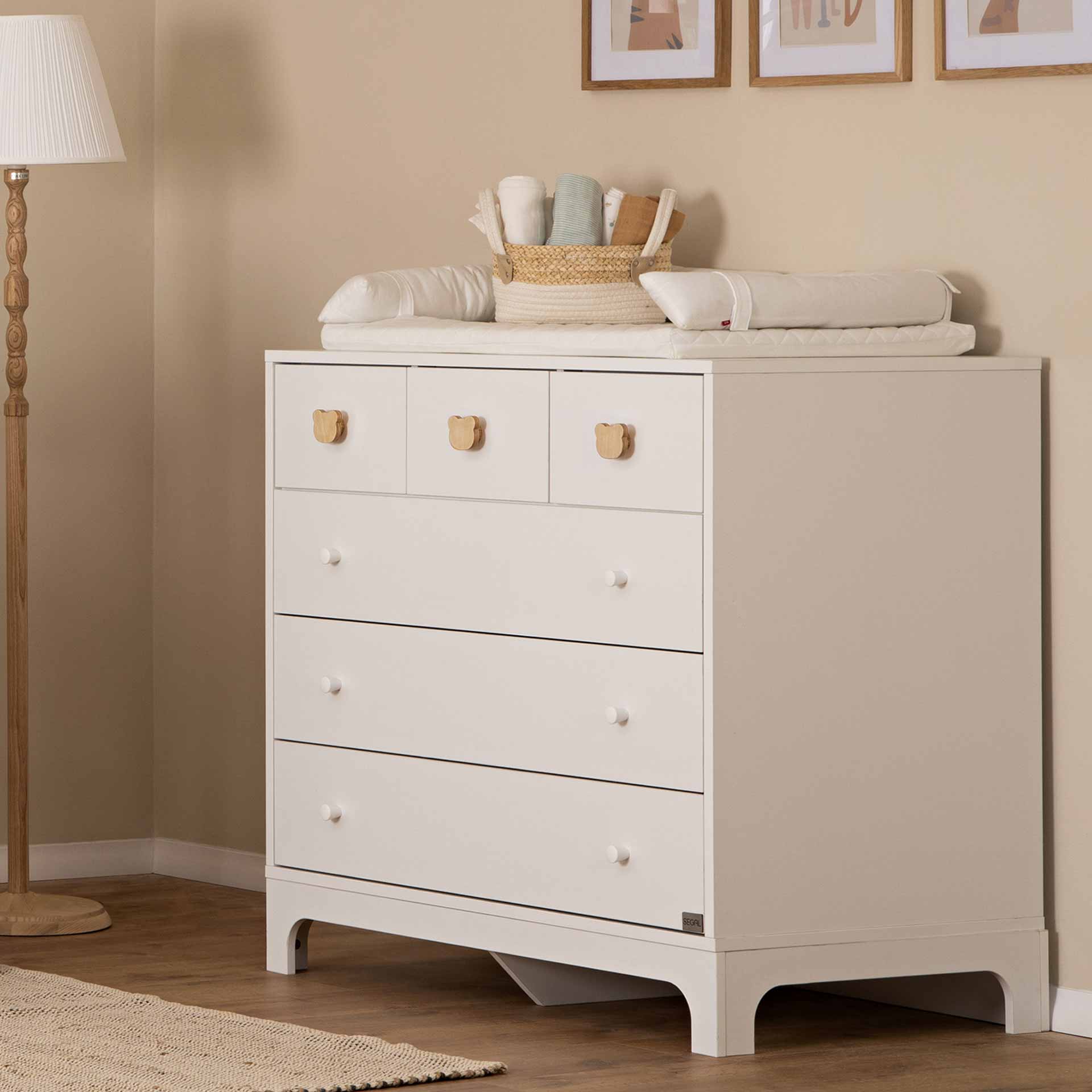 שידת תינוק דגם דור 1.0 עץ בירץ – Shilav