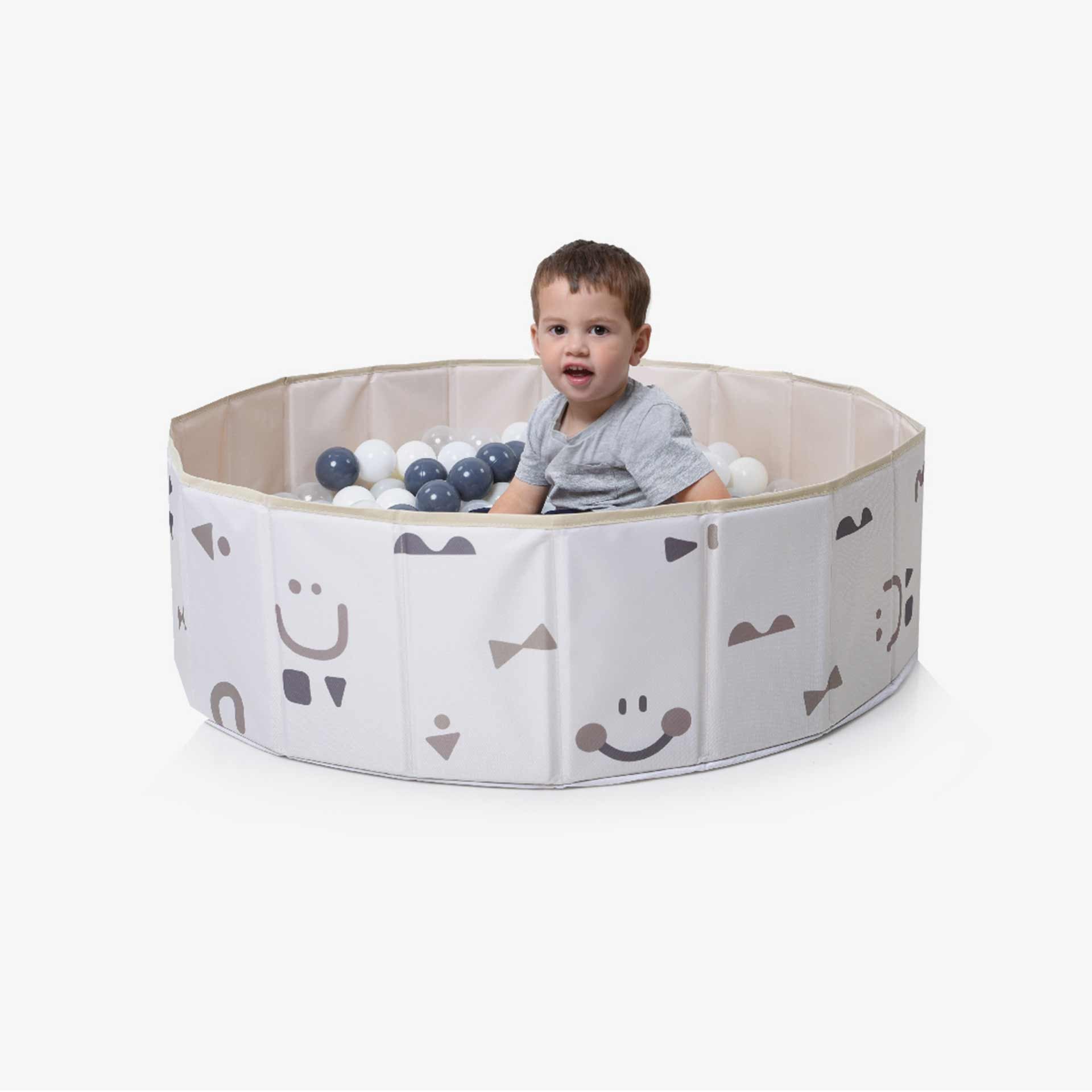 בריכת צורות גאומטריות מתקפלת עם 80 כדורים – Shilav