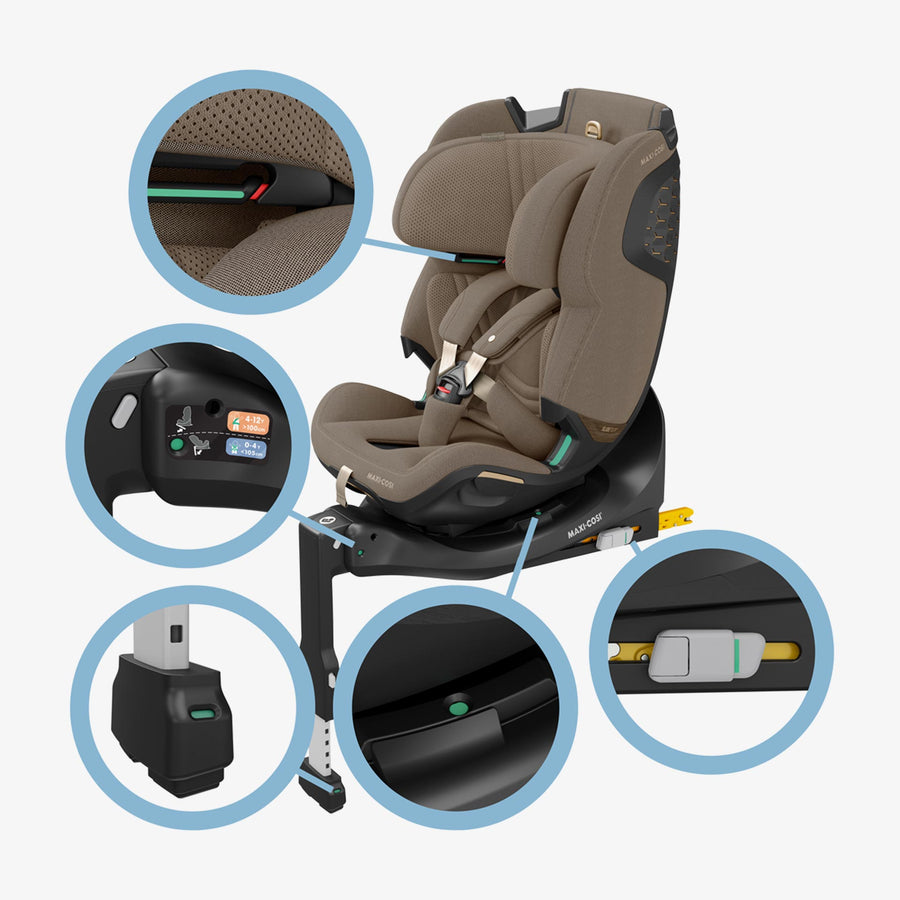 כיסא בטיחות אמרלד סלייד 360 פרו חום טראפל – Shilav